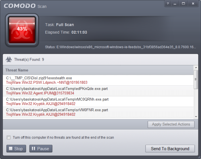 Run a Full Computer Scan, Scan My PC, Virus Scan, Virus Removal | Comodo Client Security
